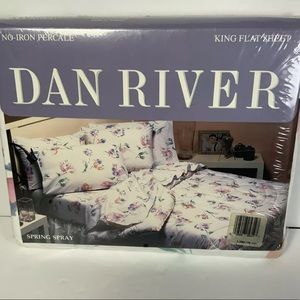 Dan River | Bedding | Vintage Dan River Sheet King Flat Spring Spray ...